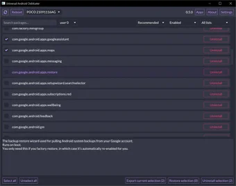 Universal Android Debloater GUI - Download